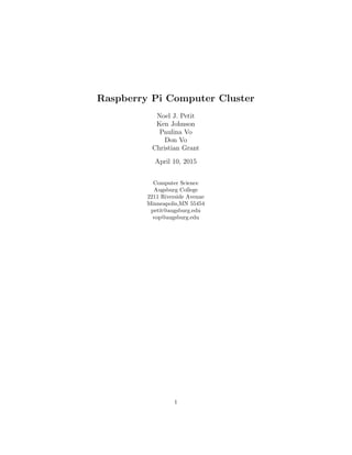 Building A Linux Cluster Using Raspberry PI #2! | PDF