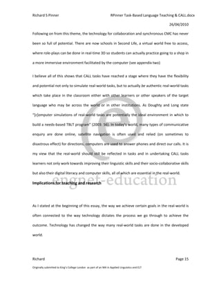 Task based language teaching & Computer-aided language learning | PDF ...