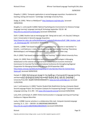 Task based language teaching & Computer-aided language learning | PDF ...