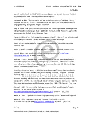 Task based language teaching & Computer-aided language learning | PDF | Homework and Study ...