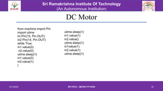 rpi PICO micro python - SENSORS interfacing | PDF
