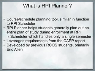 Rpi planner geoffrey_wright_6-17-2011[1] | PDF | Computer Software and ...