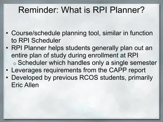 Rpi planner geoffrey_wright_7-22-2011 | PDF | Computing | Technology ...