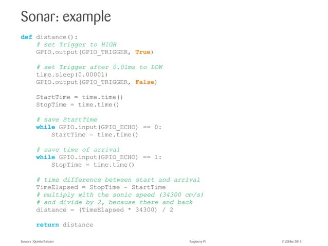 Raspberry Pi Sensors Tutorial | PPTX