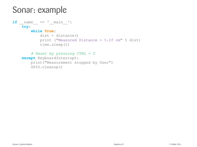 Raspberry Pi Sensors Tutorial | PPTX