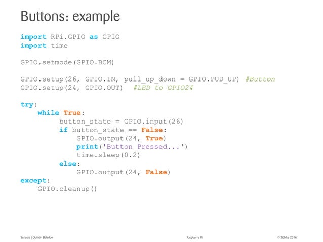 Raspberry Pi Sensors Tutorial | PPTX