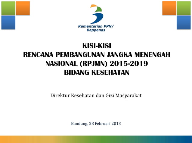 Rpjm bidang kesehatan | PPTX