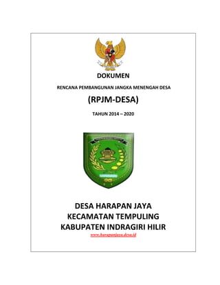 Rpjm des harapan-jaya-2014-2020 | PDF