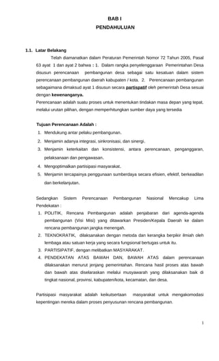 RPJM Desa Melung Tahun 2014-2018 | PDF