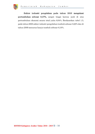 Bab II Rpjmd Kabupaten Jember | DOCX