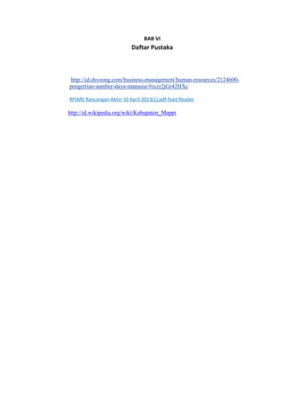 RPJMD kabupaten mappi (tugas manajemen program) | DOCX