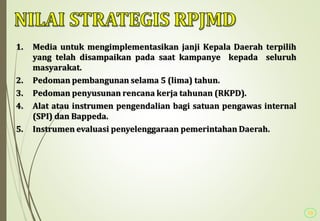 RPJMD menurut Permendagri 86 Tahun 2017 | PDF