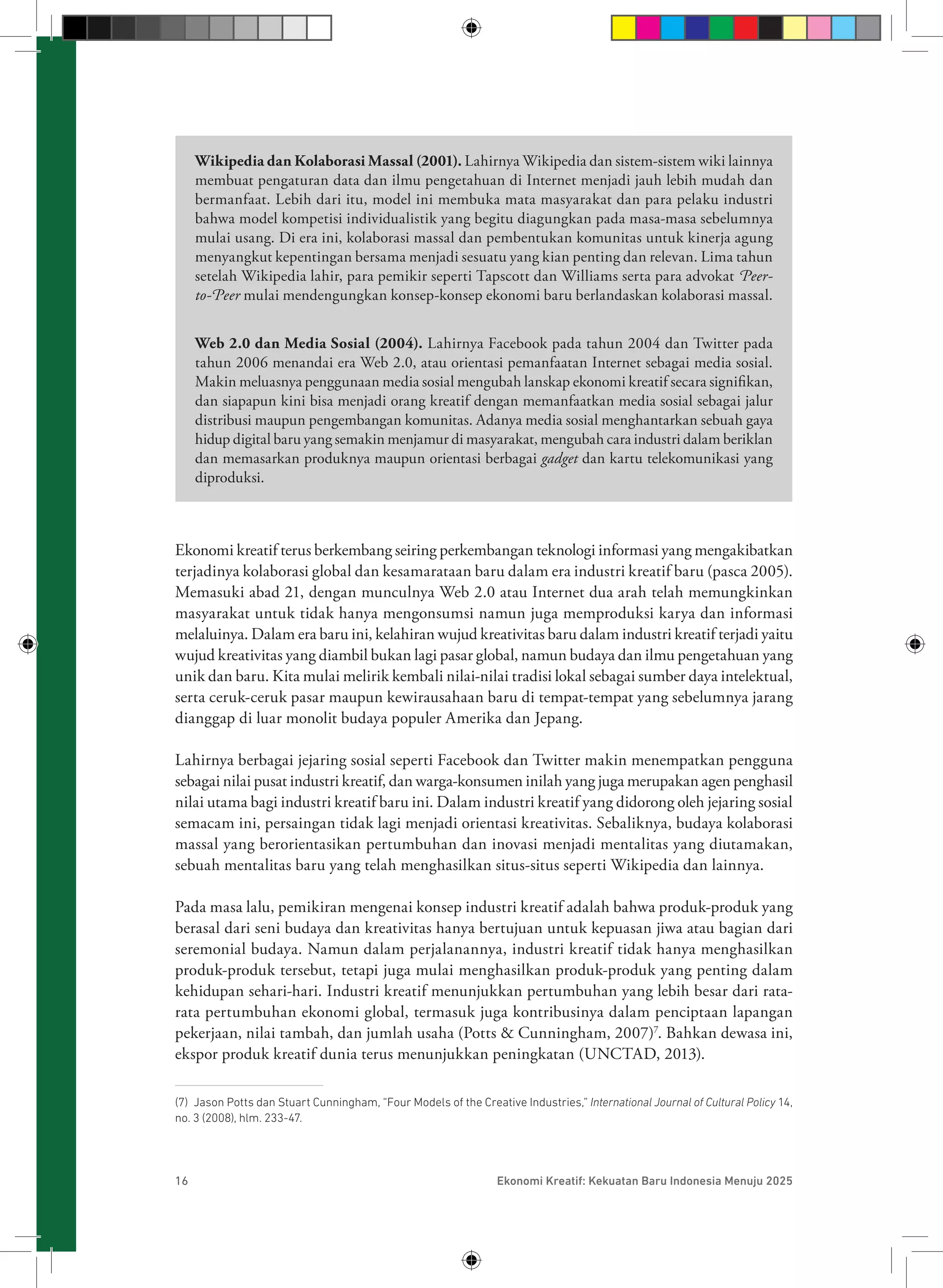 Ekonomi Kreatif: Kekuatan Baru Indonesia Menuju 2025 | PDF