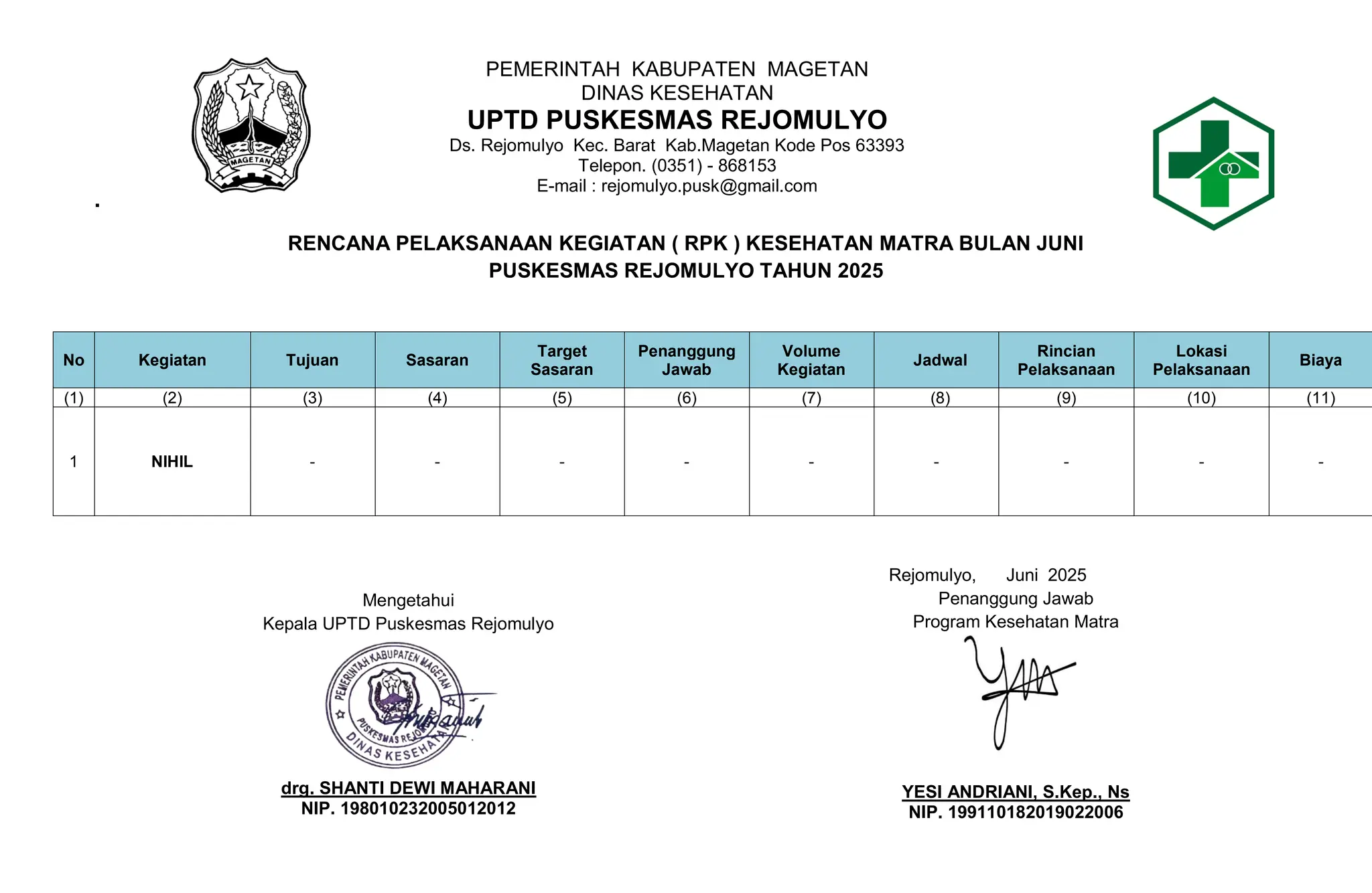 RPK BULANAN KESEHATAN MATRA DI PUSKESMAS 2025.pdf