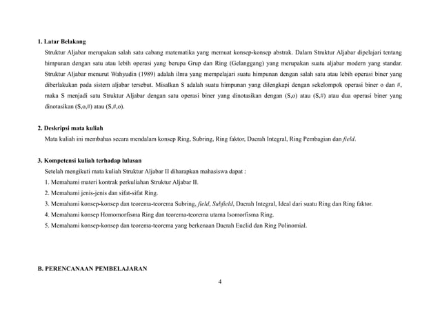 Rpkps struktur aljabar ii | RTF