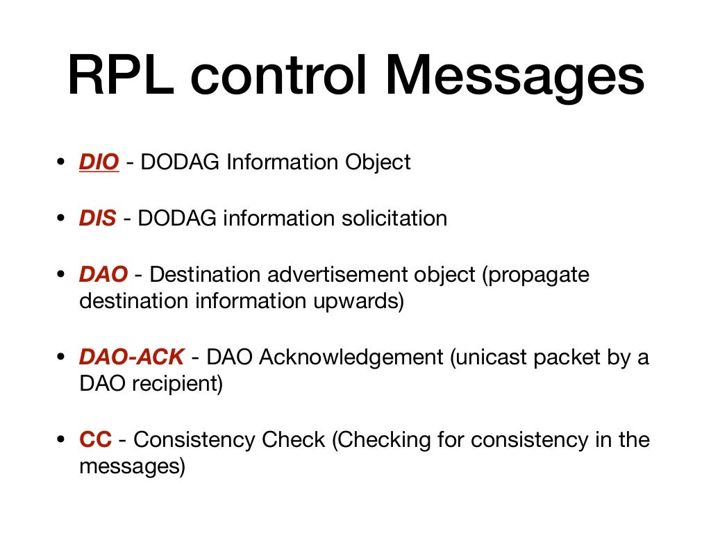 Rpl Routing Protocol For Low Power And Lossy Networks 