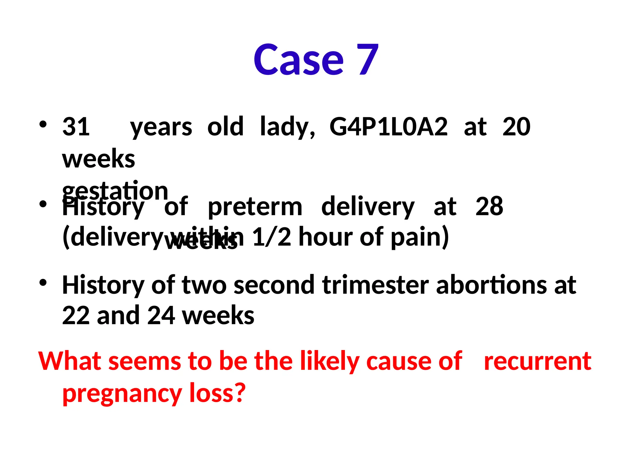 Recurrent pregnancy loss powerpoint presentation | PPT