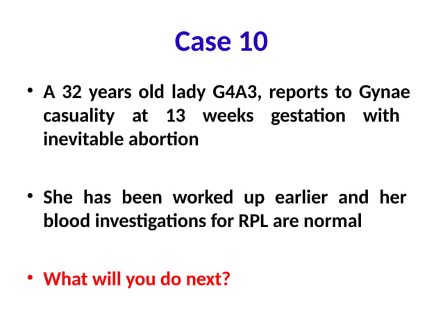 Recurrent pregnancy loss powerpoint presentation | PPT