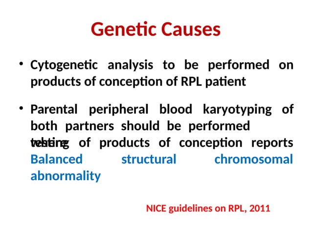 Recurrent pregnancy loss powerpoint presentation | PPT