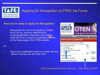 OTEN RPL Information | PPS