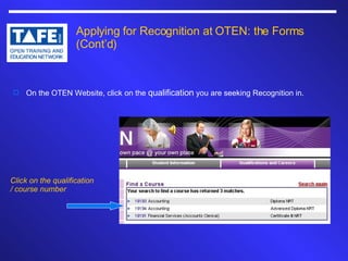 OTEN RPL Information | PPS
