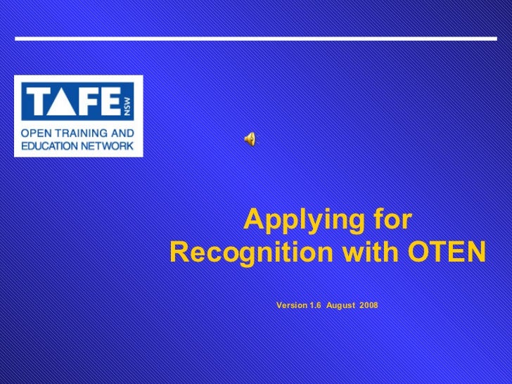 OTEN RPL Information