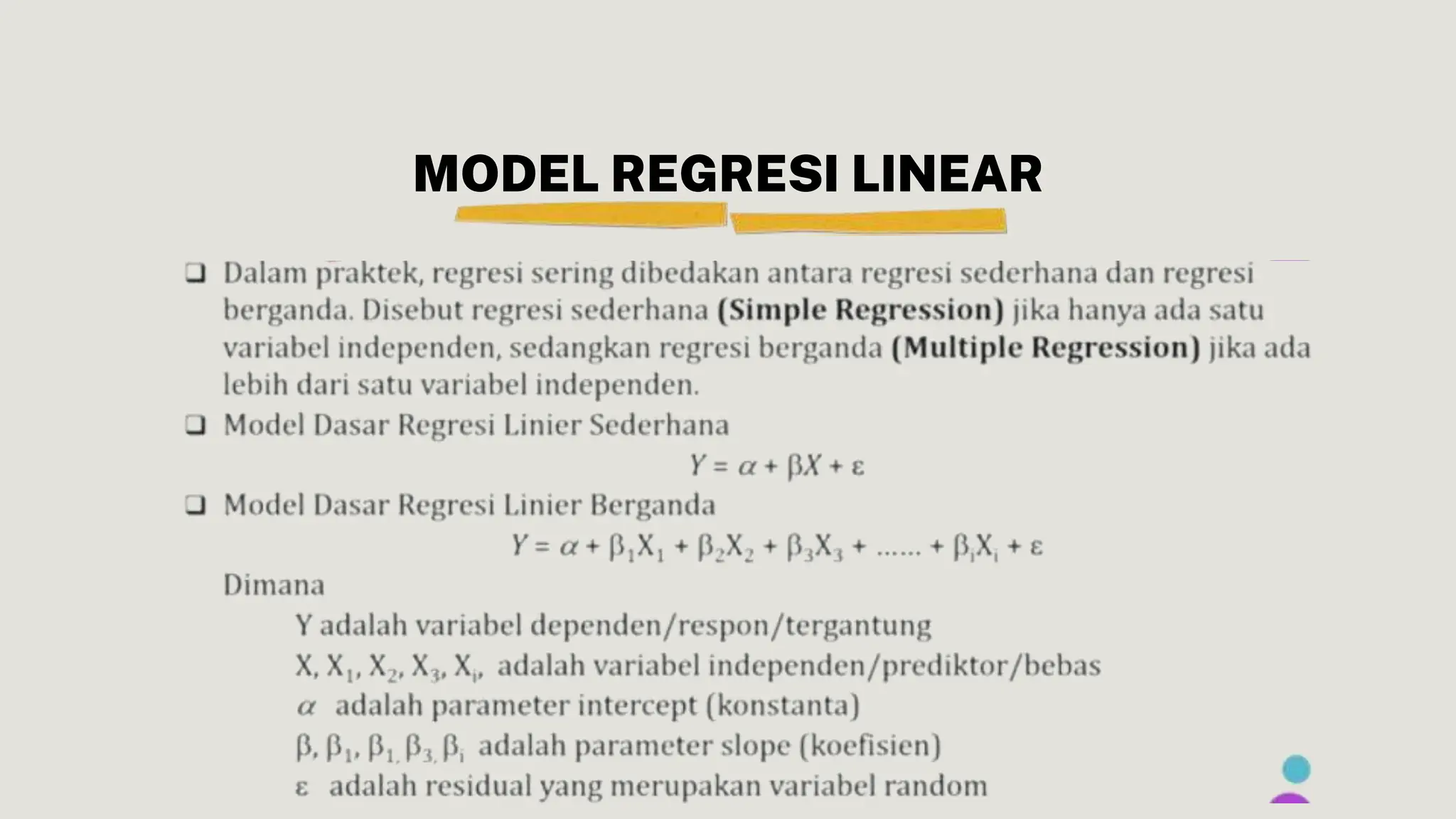 regresi linear sederhana regresi linear regresi | PPTX