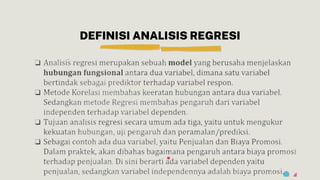 regresi linear sederhana regresi linear regresi | PPTX