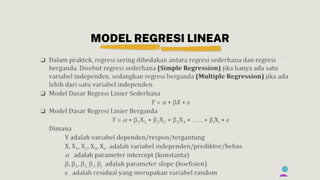 regresi linear sederhana regresi linear regresi | PPTX