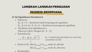 regresi linear sederhana regresi linear regresi | PPTX