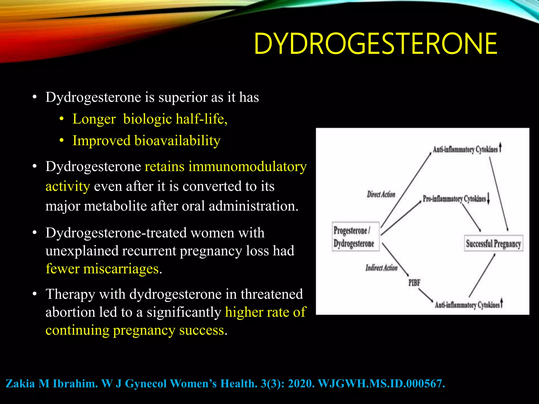 Role of Dydrogesterone in repeated pregnancy loss | PPTX