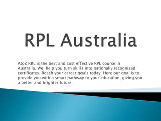 RPL Australia | PPTX