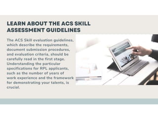 RPL Australia Applicants' Comprehensive Guide to the ACS Skill ...
