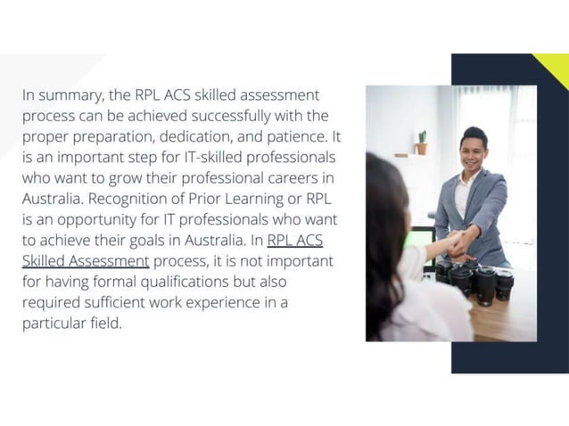 RPL Australian computer society skills assessment | PPT