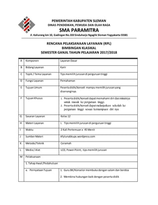 Rpl Bidang Karir | DOCX