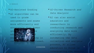 Role of Artificial Intelligence in Education | PPTX