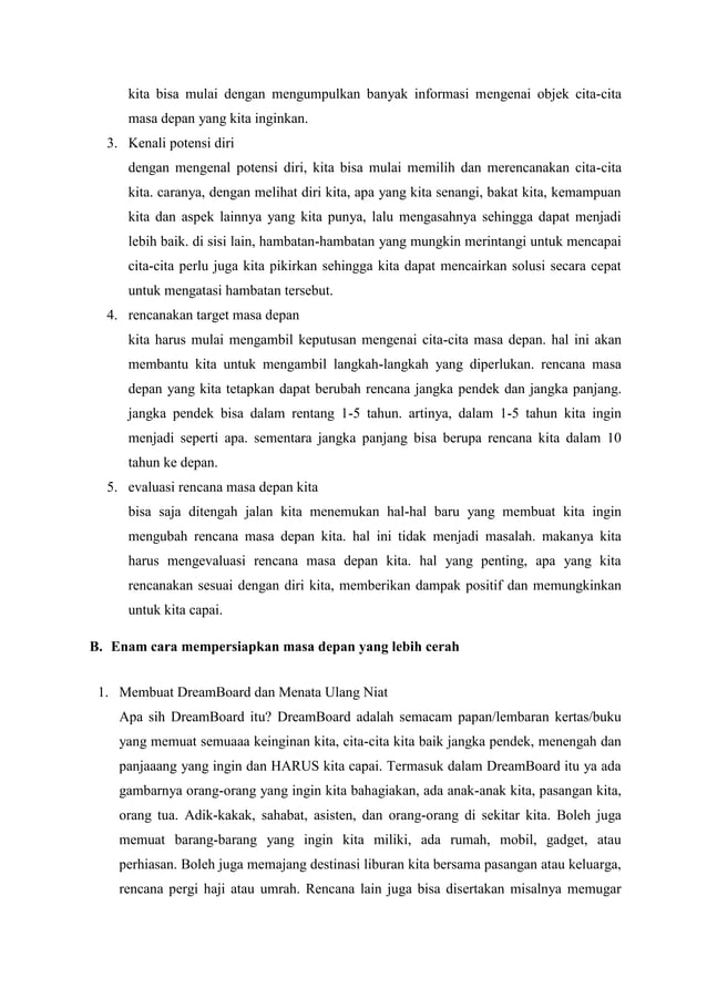 RPL Cara atau Tips dalam Belajar Merencanakan dan Mempersiapkan Masa ...