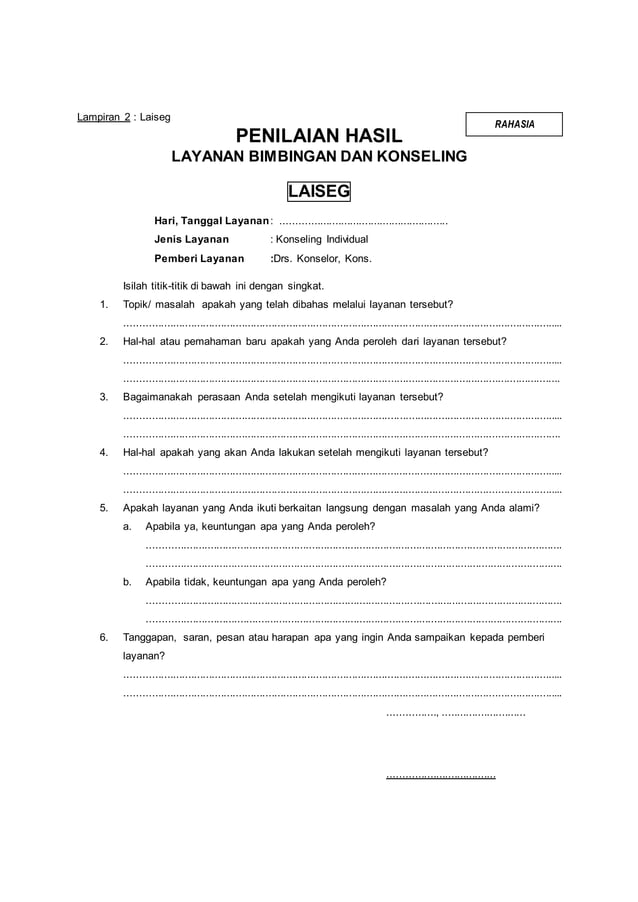 Rpl konseling individu | DOCX