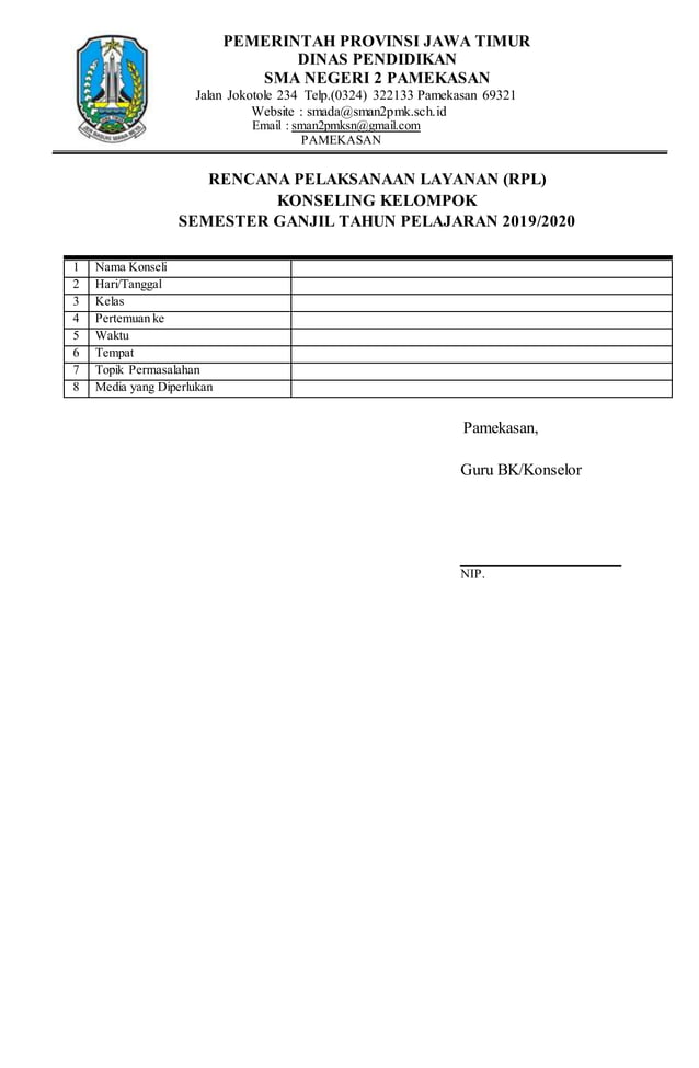 Contoh RPL Konseling Kelompok dan Laporan Konseling Kelompok | PDF