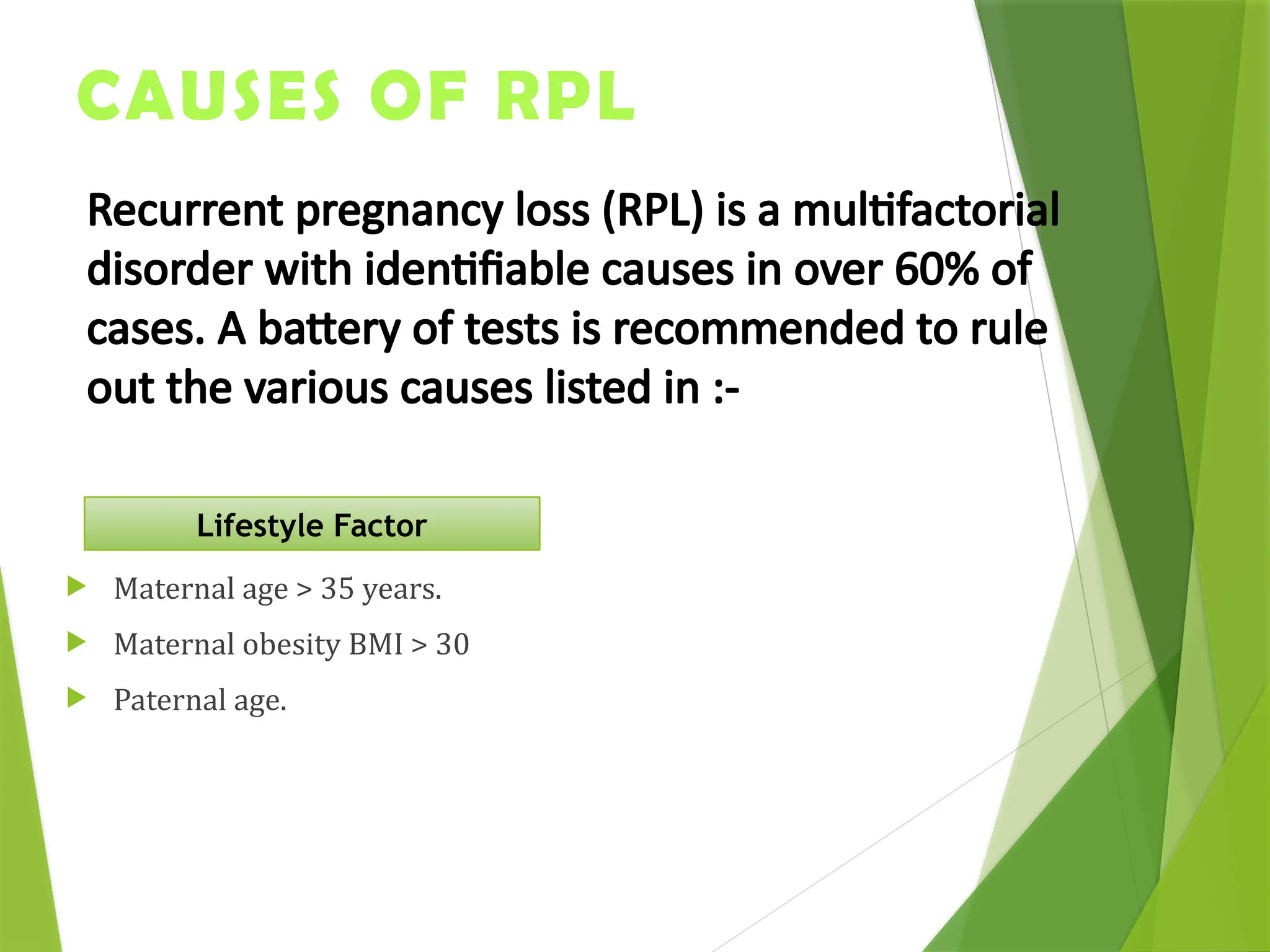 RPL panel discussion - Recurrent Pregnancy Loss | PPTX
