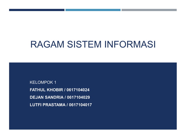 Rpl ragam sistem informasi | PPT