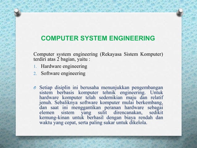 COMPUTER SYSTEM ENGINEERING | PPTX