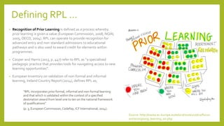 RPL toolkit portfolio presentation for e-portfolios and more conference ...
