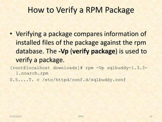 RPM (Red Hat Package Manager) | PPTX