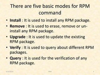 RPM (Red Hat Package Manager) | PPTX