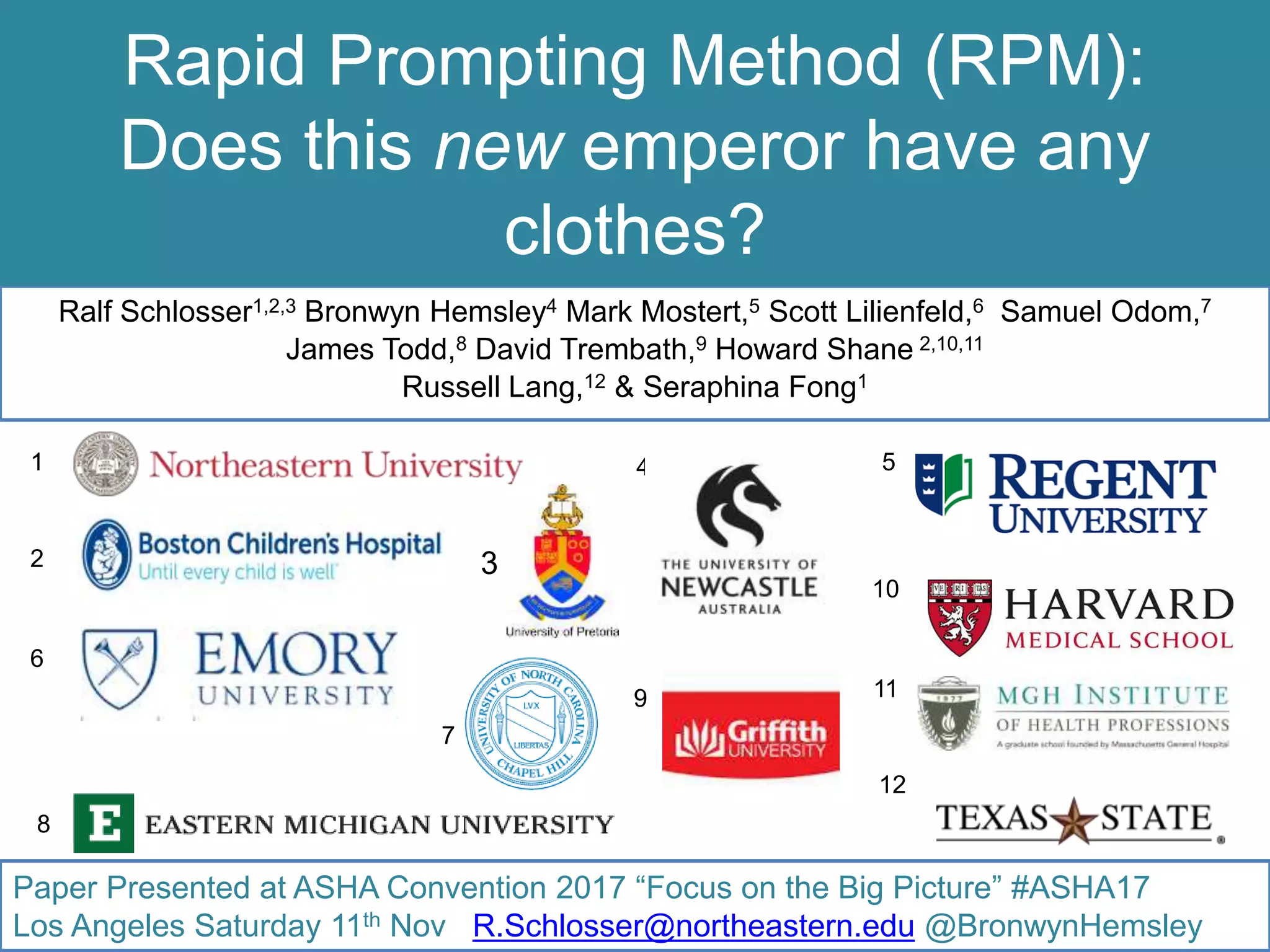 #RapidPrompting Method Systematic Review ASHA 2017 | PPTX