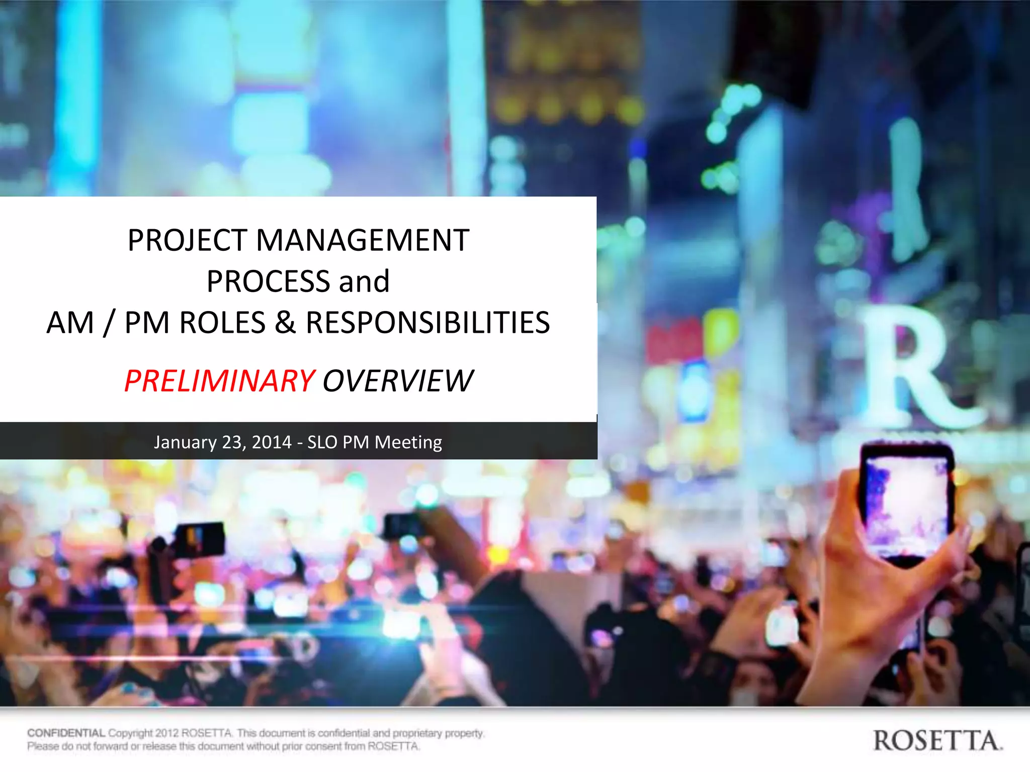 Project Management Overview: Process, Roles (Digital Agency version) | PPTX