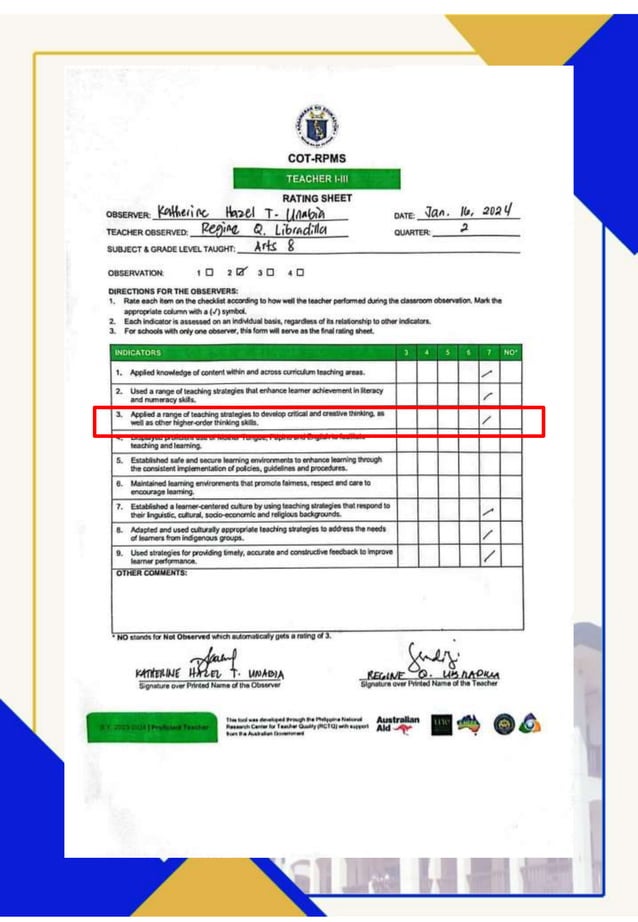 RPMS-23-24 SAMPLE TEMPLATE WITH PICTURES | PPTX | Educational ...