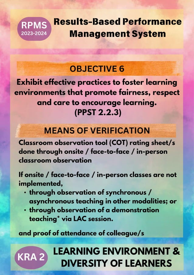 RPMS 2023-2024 PORTFOLIO for Master Teacher.pptx | Educational ...