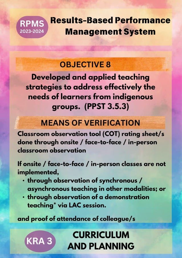 RPMS 2023-2024 PORTFOLIO for Master Teacher.pptx | Educational ...